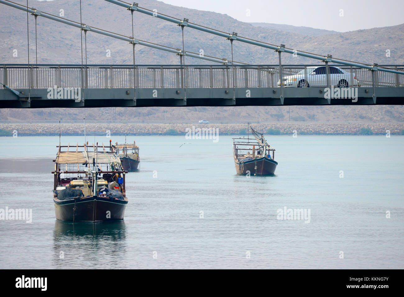 Oman Sur The bridge linking two parts of the town of Sur Stock Photo ...