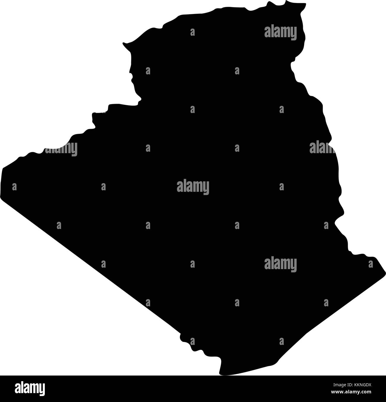 geographical map of algeria