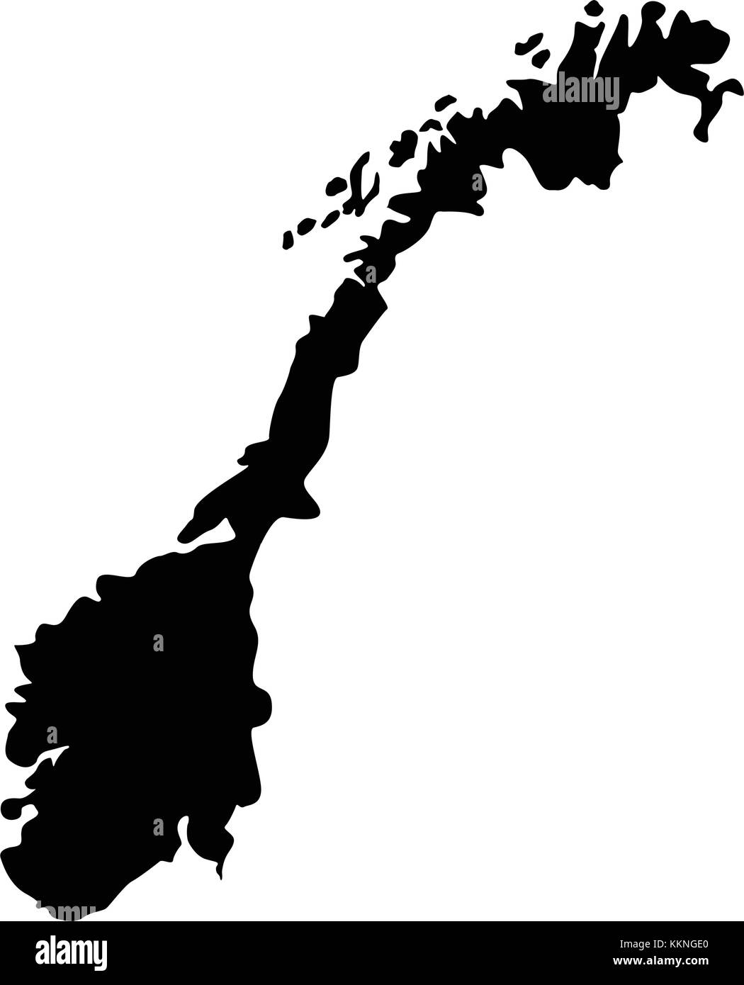 Map of Norway Stock Vector Image & Art - Alamy