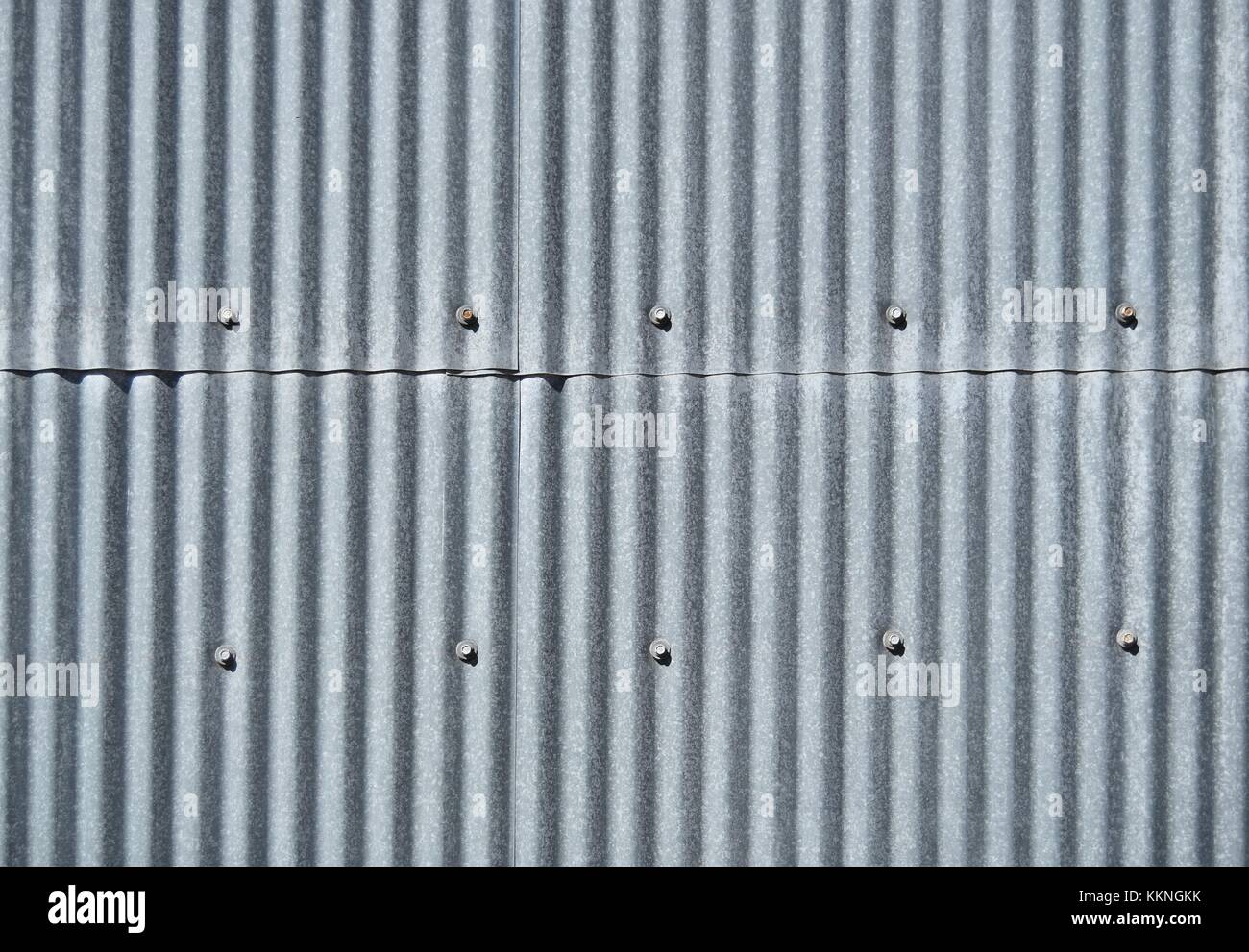 Old galvanized sheet texture background vertical with screws Stock ...