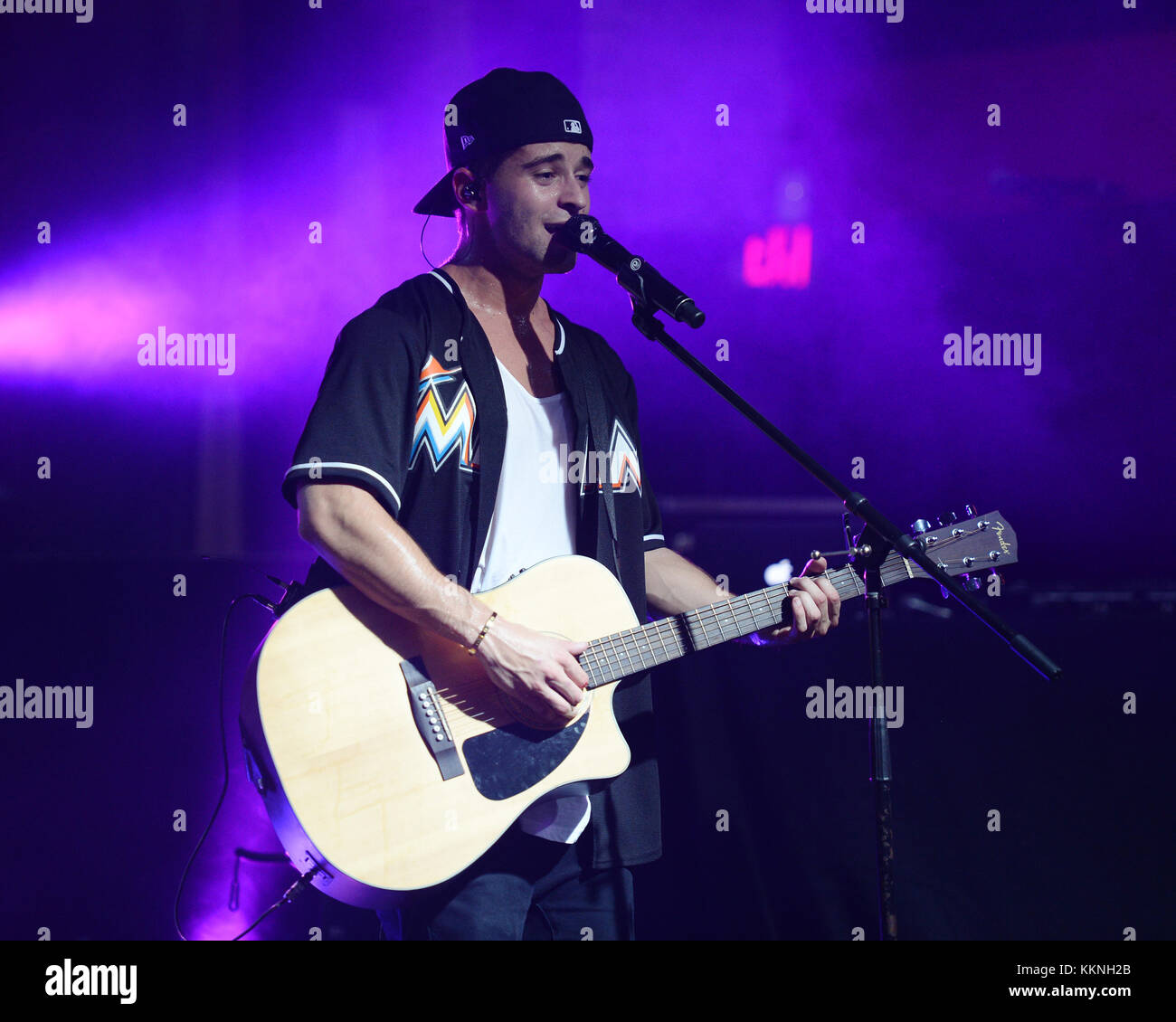 FORT LAUDERDALE FL - JULY 25: Singer Jake Miller poses for a performs ...
