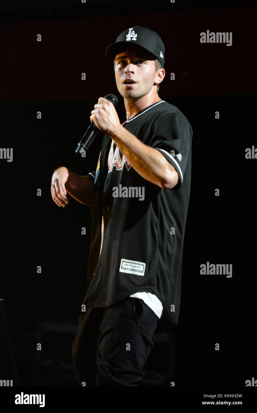 FORT LAUDERDALE FL - JULY 25: Singer Jake Miller poses for a performs ...