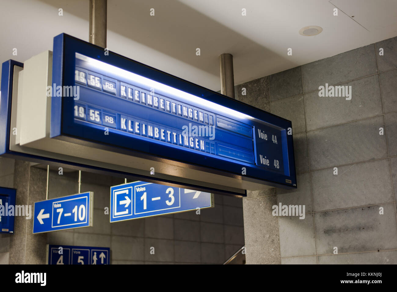 Railroad station sign board hi-res stock photography and images - Alamy