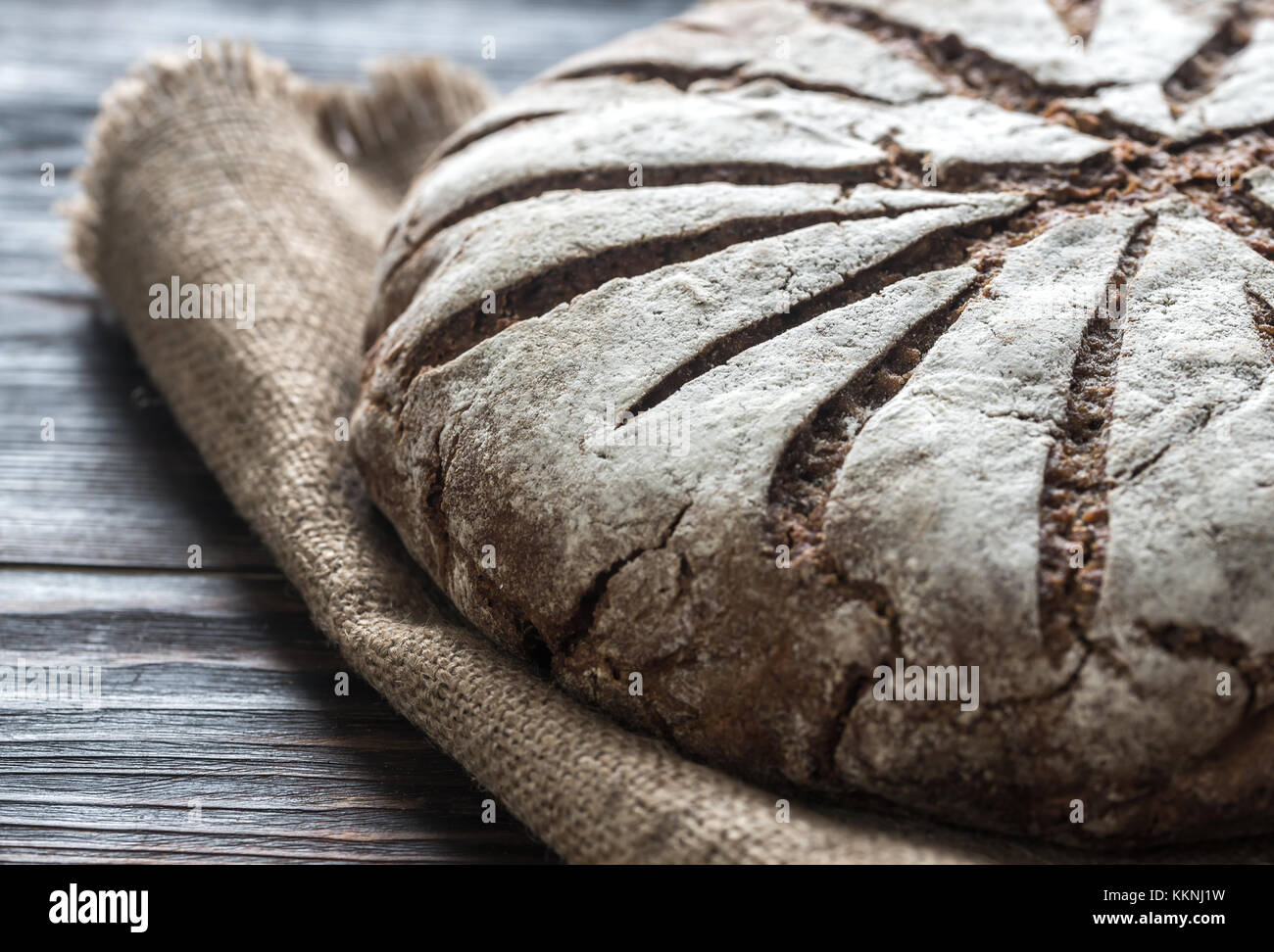 Rye bread with nuts and seeds: top view Stock Photo - Alamy