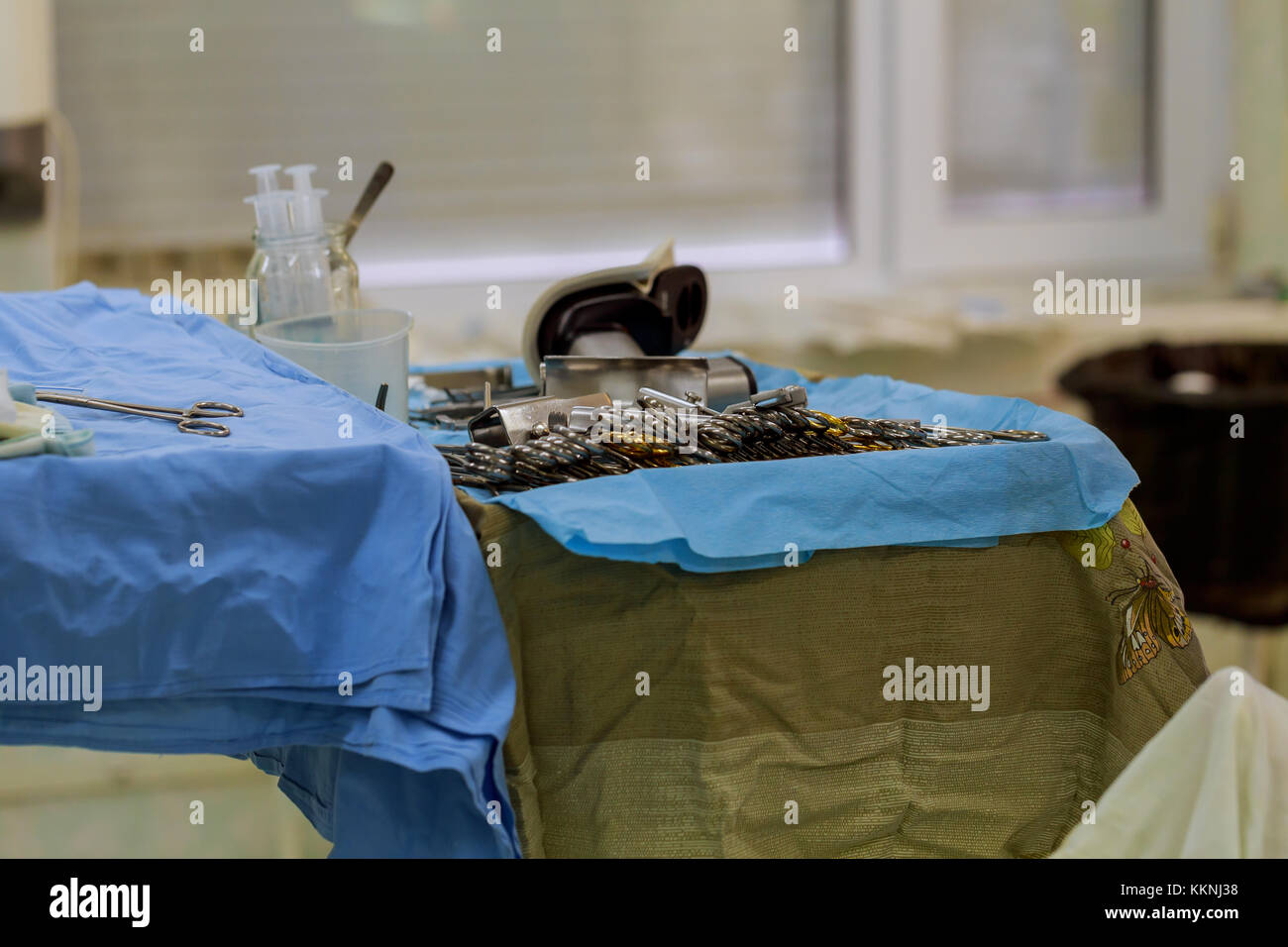 scrub preparing medical instruments for operation surgical preparation ...