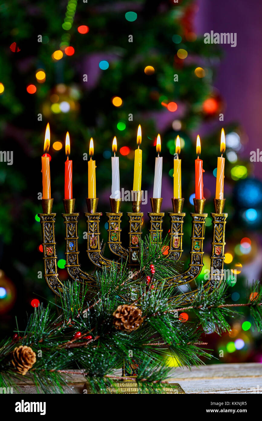 Hannukah lights hi-res stock photography and images - Alamy