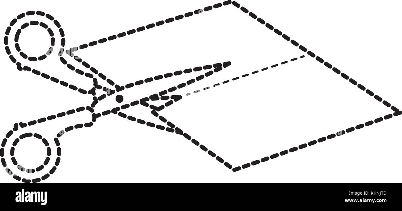 Scissor design tool instrument Black and White Stock Photos & Images ...