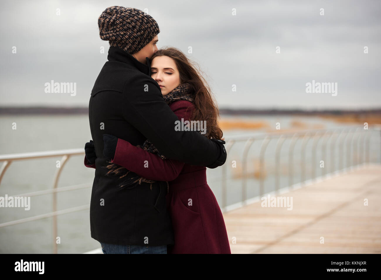 Happy young couple in love walking outdoor Stock Photo - Alamy