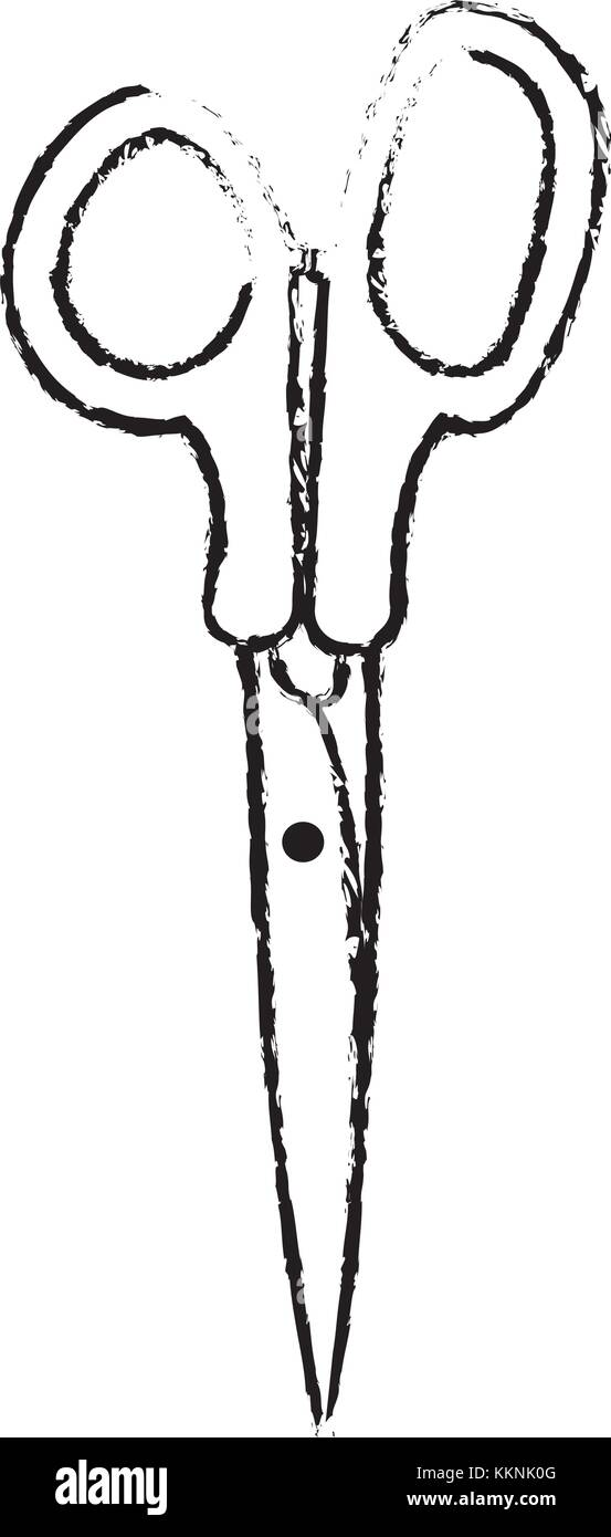 Scissor design tool instrument Black and White Stock Photos & Images ...