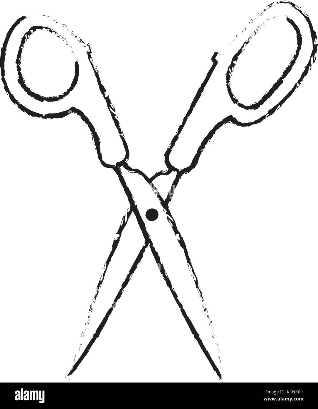 Scissor design tool instrument Black and White Stock Photos & Images ...