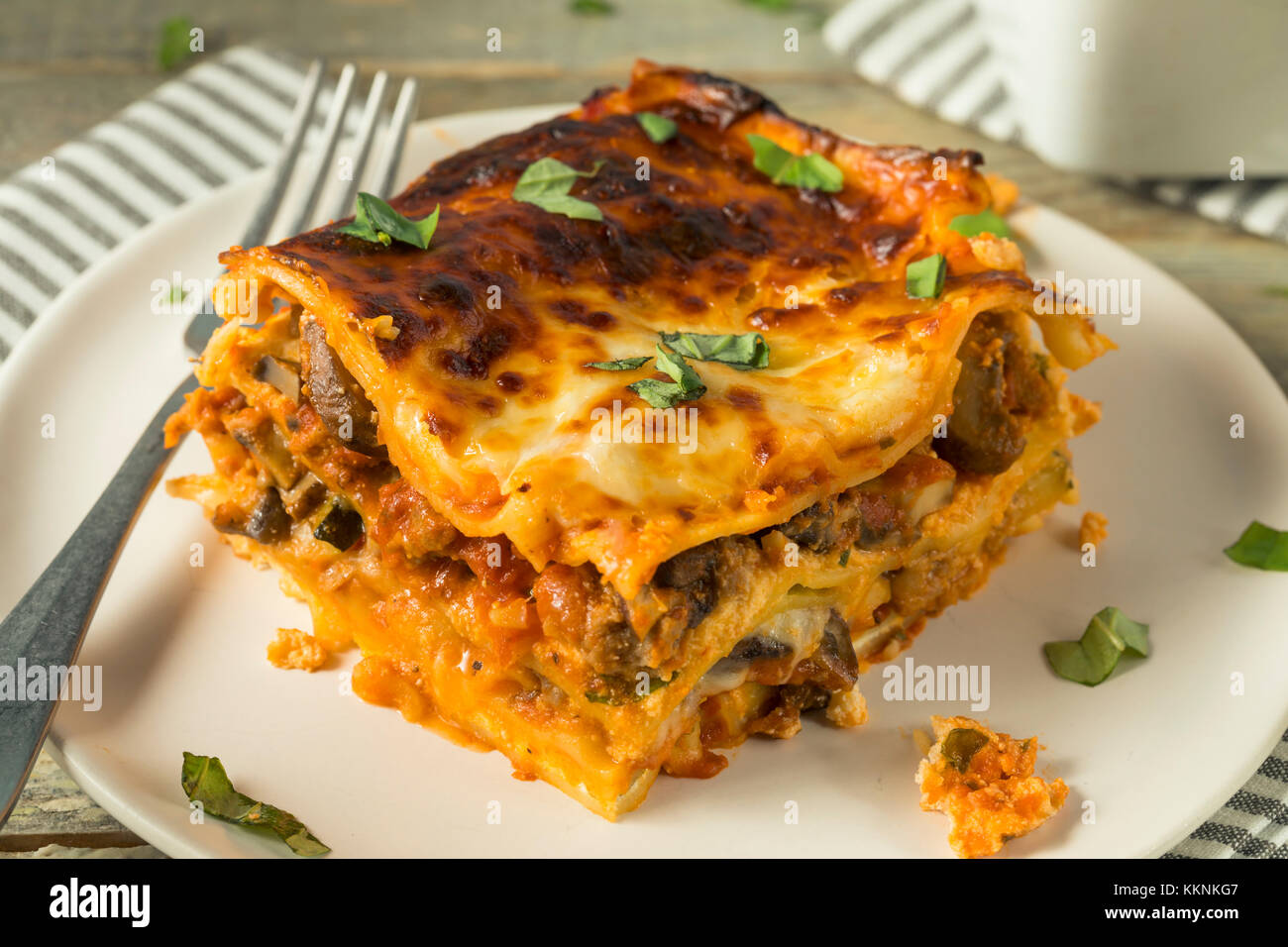 Savory Homemade Italian Beef Lasagna with Cheese and Sauce Stock Photo ...
