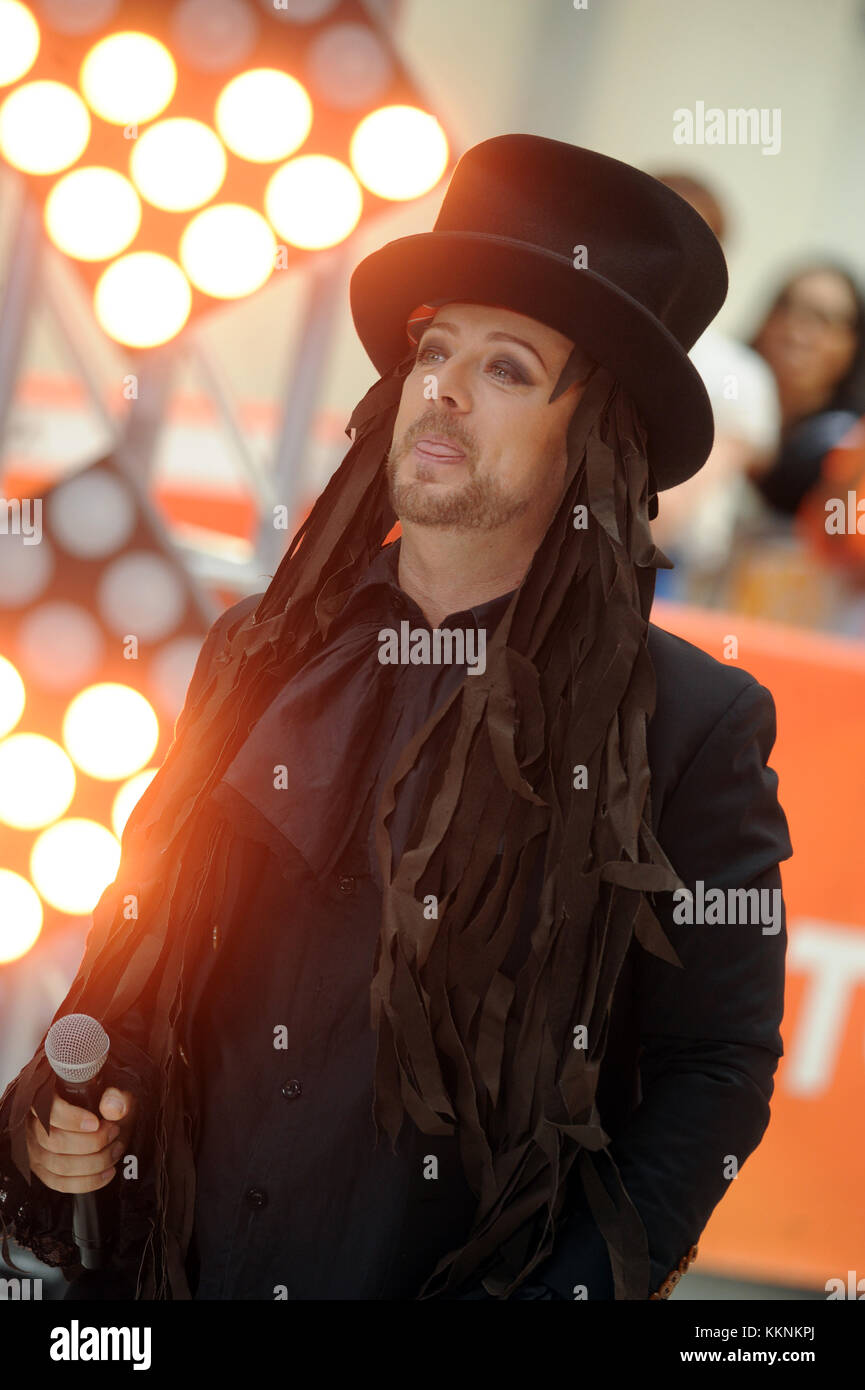 NEW YORK, NY - JULY 02: British singer and songwriter Boy George ...