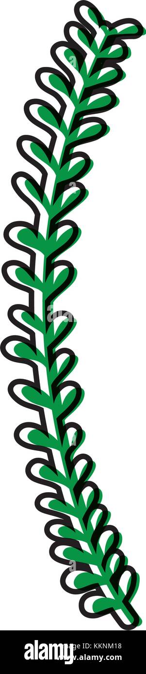 color rustic branch with natural leaves design Stock Vector Image & Art ...