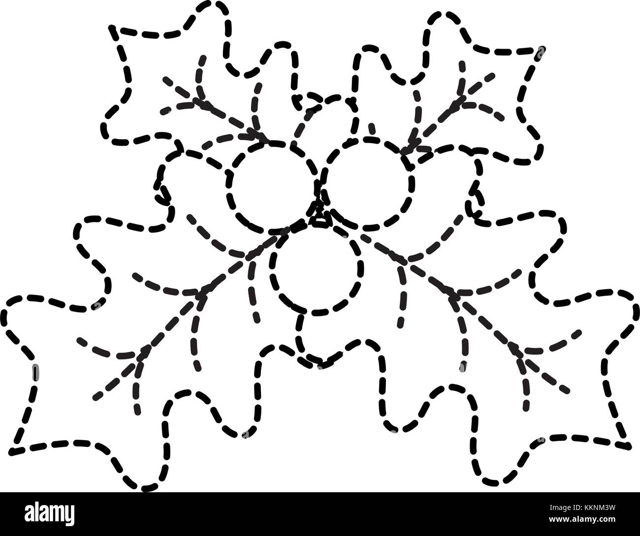 dotted shape tropical natural leaves botany plant Stock Vector Image ...