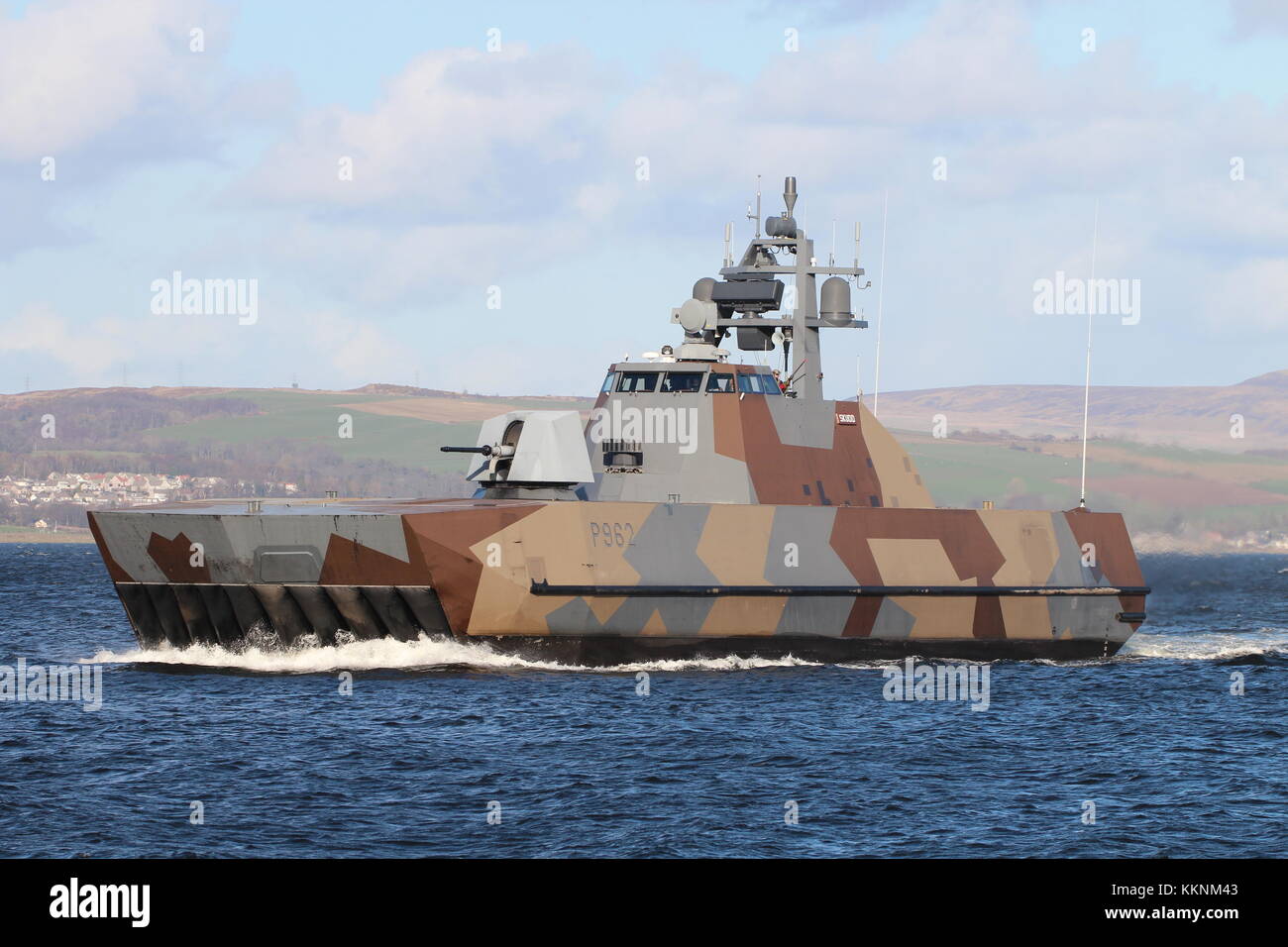 KNM Skudd (P962), a Skjold-class coastal patrol vessel operated by the ...