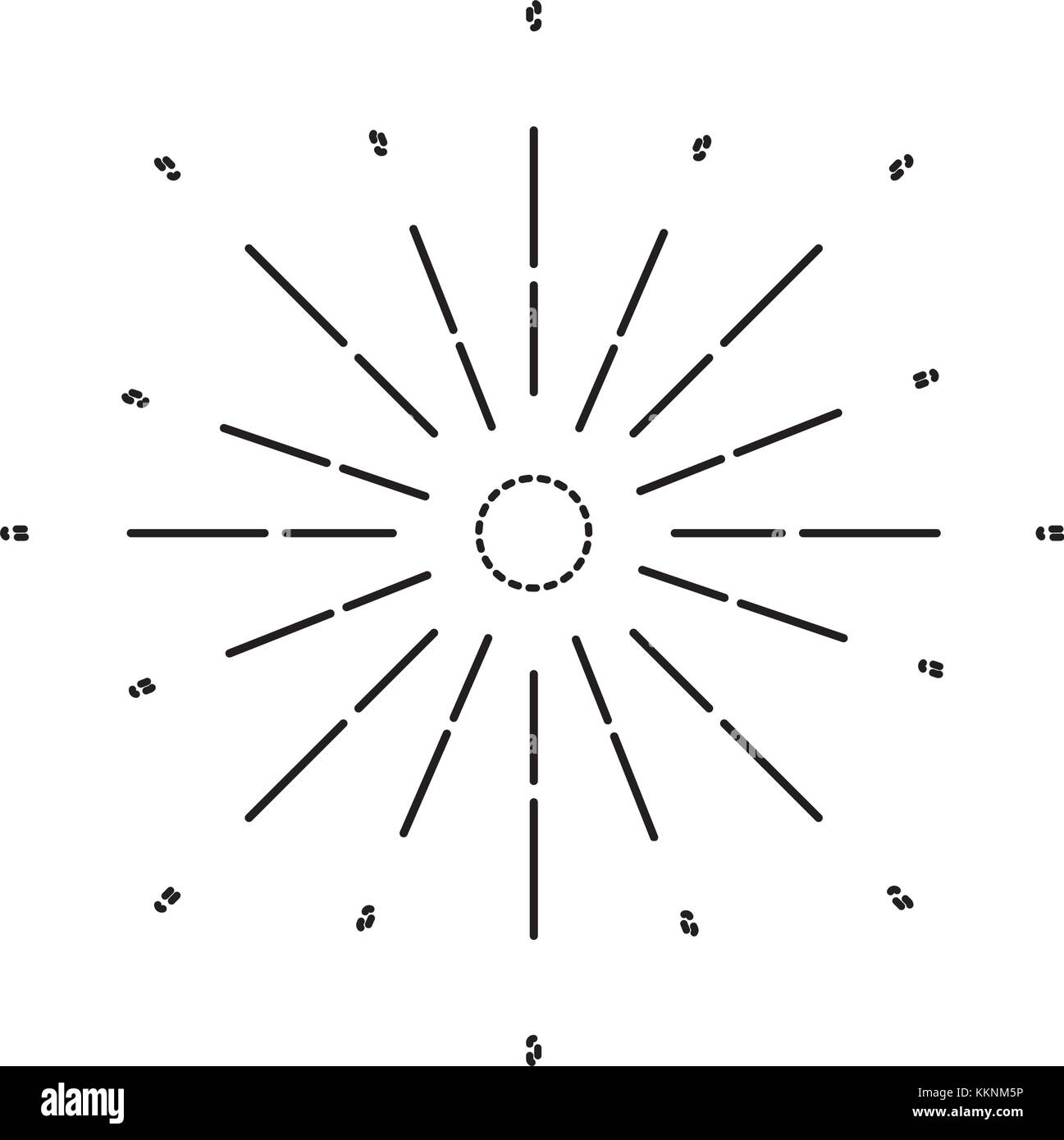 Dotted shape shine sun Stock Vector Images - Alamy