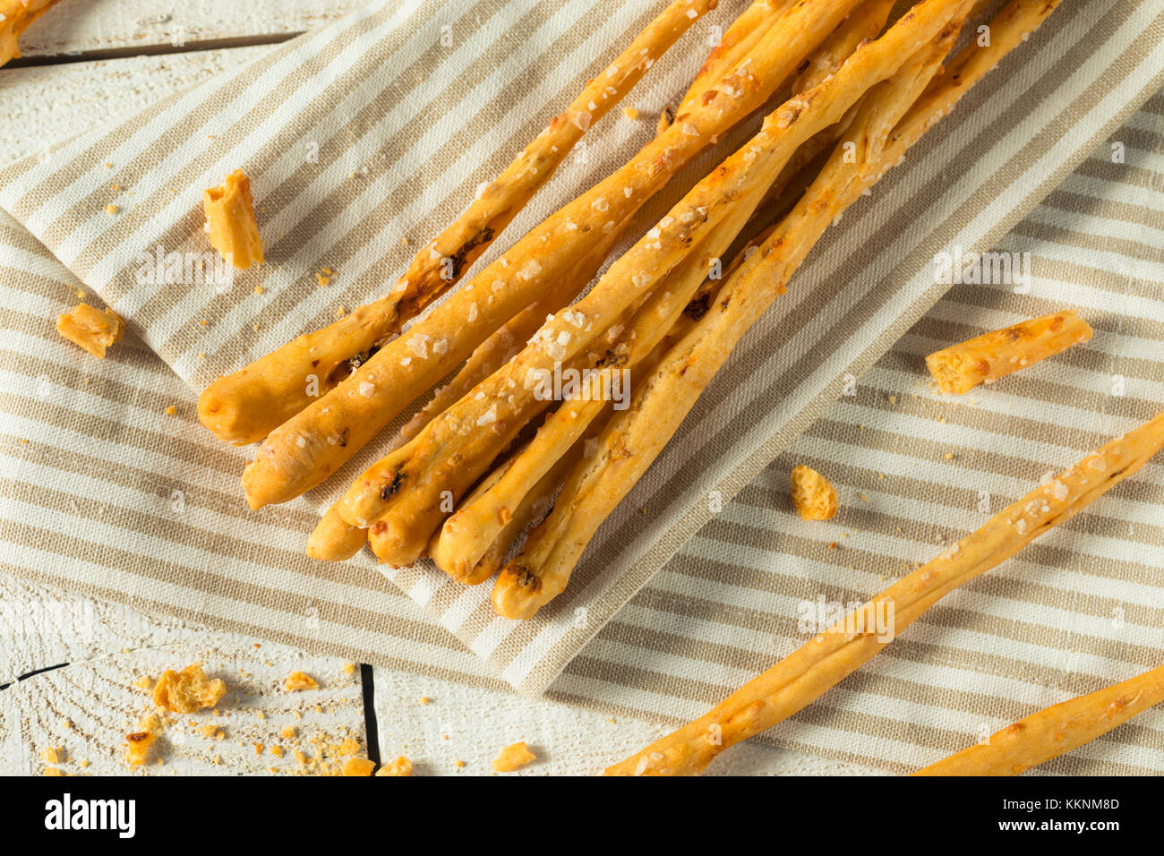 Homemade Italian Grassini Bread Sticks with Sea Salt Stock Photo - Alamy