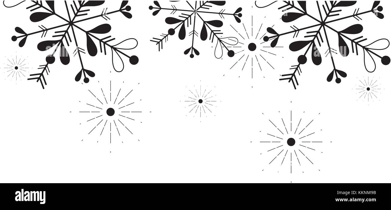 contour rustic natural plant with leaves design Stock Vector Image ...