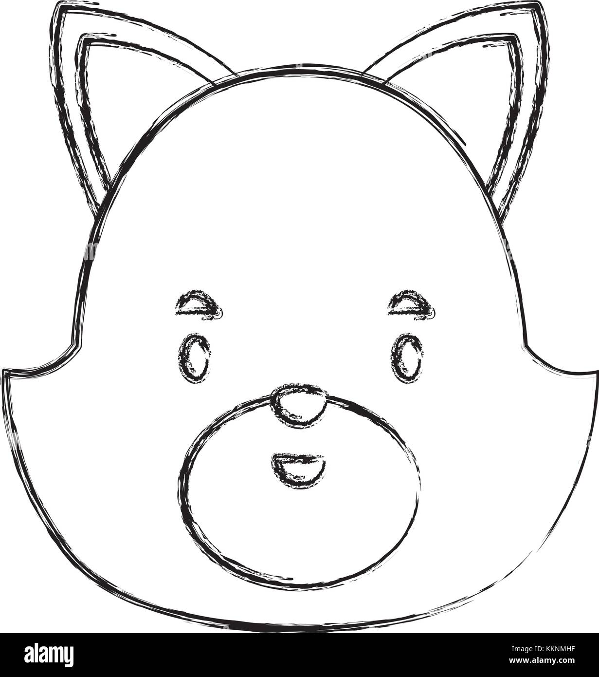 Cute cat head cartoon Stock Vector Image & Art - Alamy