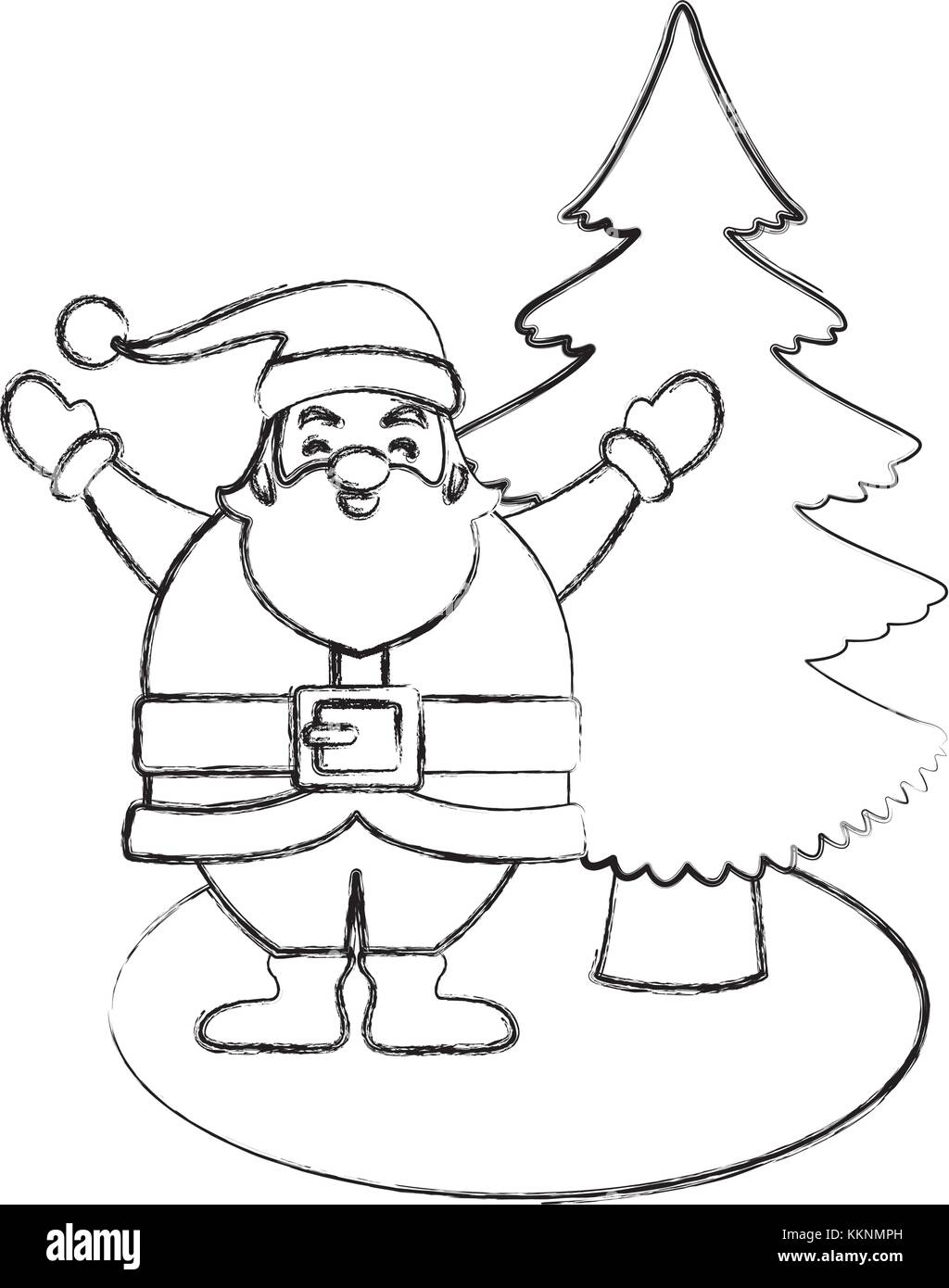 Christmas tree senior happy Black and White Stock Photos & Images - Alamy