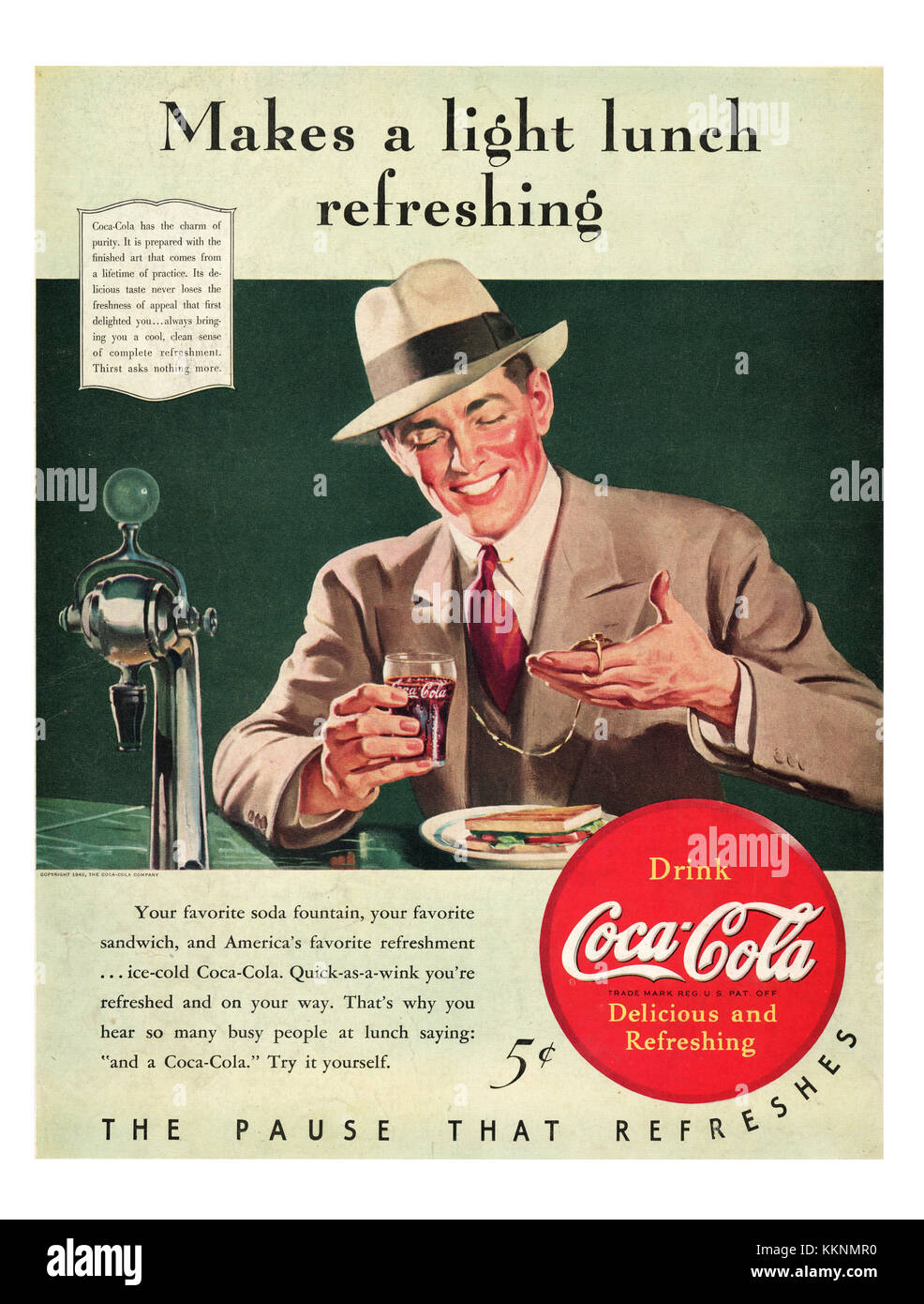 1940 U.S. Magazine Coca Cola Advert Stock Photo - Alamy