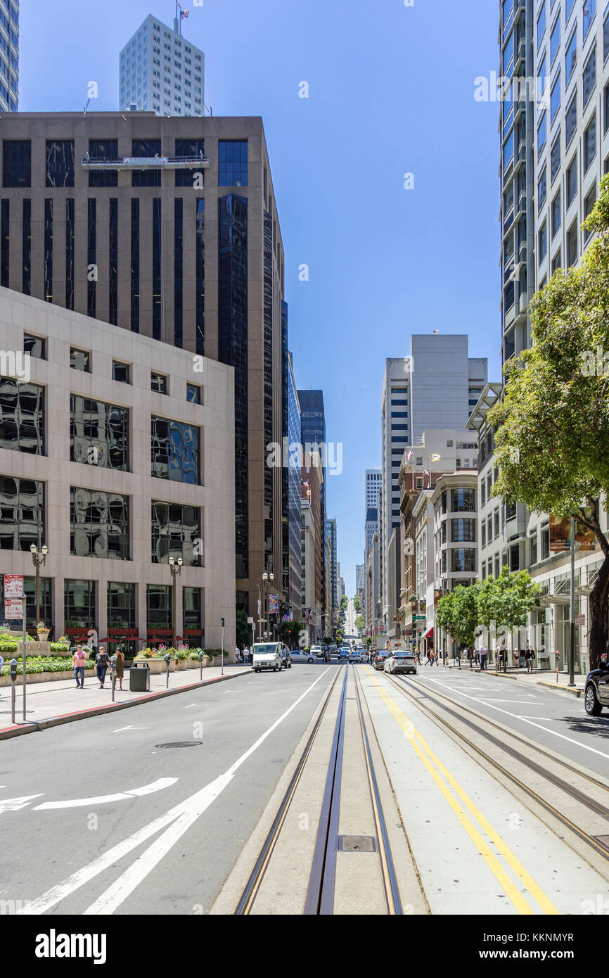 California Street, Downtown, San Francisco, California, USA Stock Photo ...