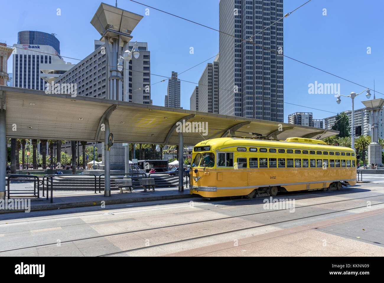 Historical TRAM, Downtown, San Francisco, California, USA Stock Photo ...