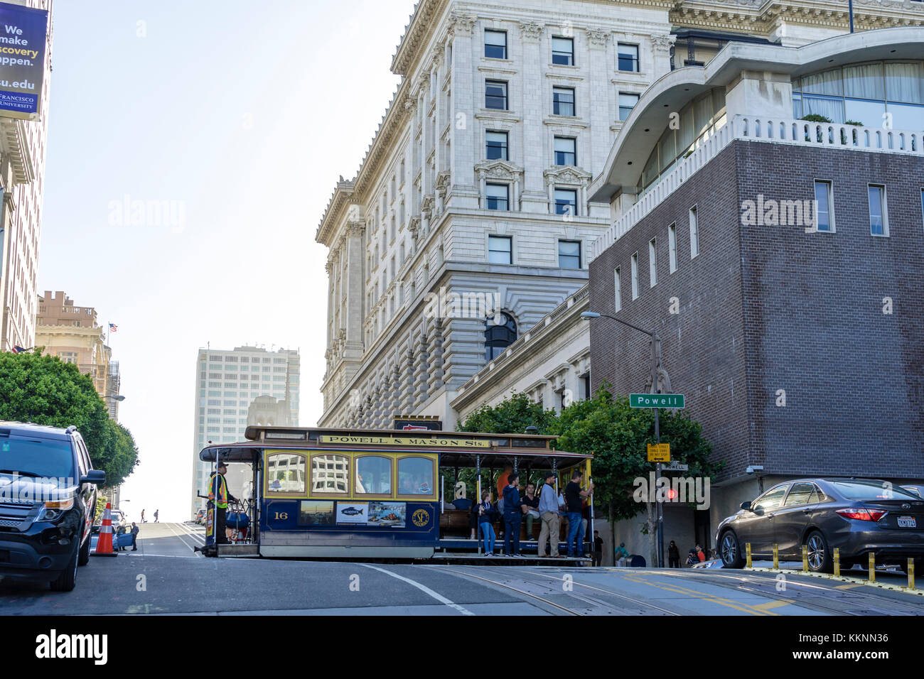 Historic cable car downtown hi-res stock photography and images - Alamy