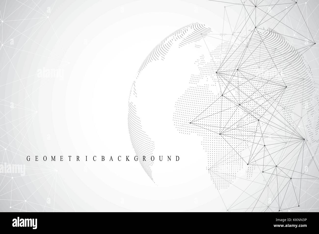Virtual Graphic Abstract Background Communication with World Globe ...