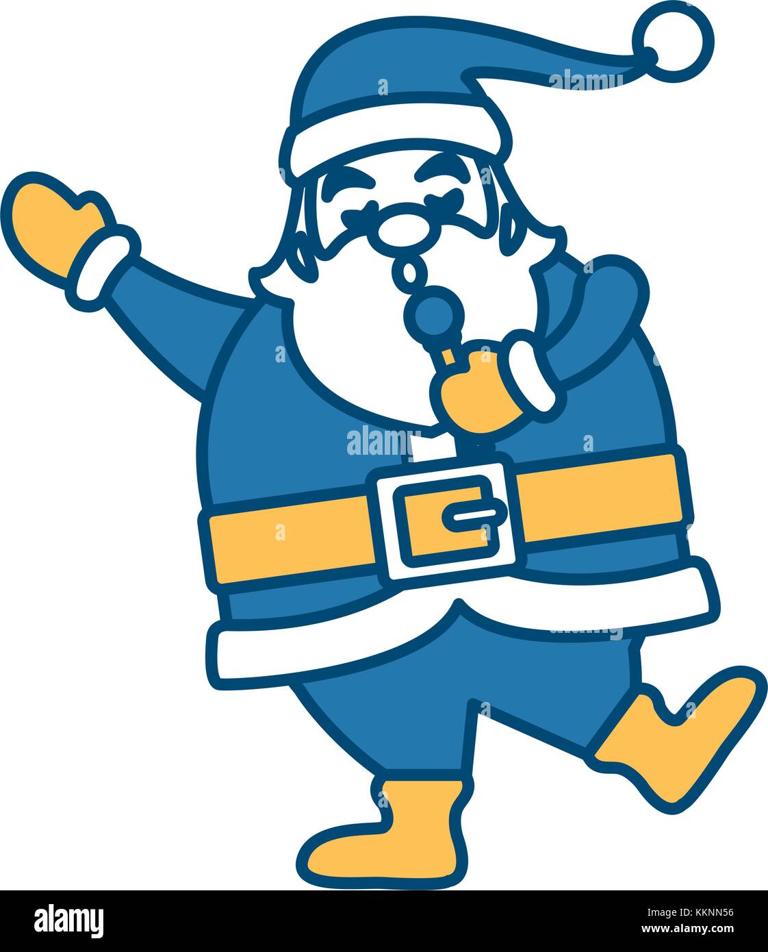 Singing santa hat character Stock Vector Images - Alamy