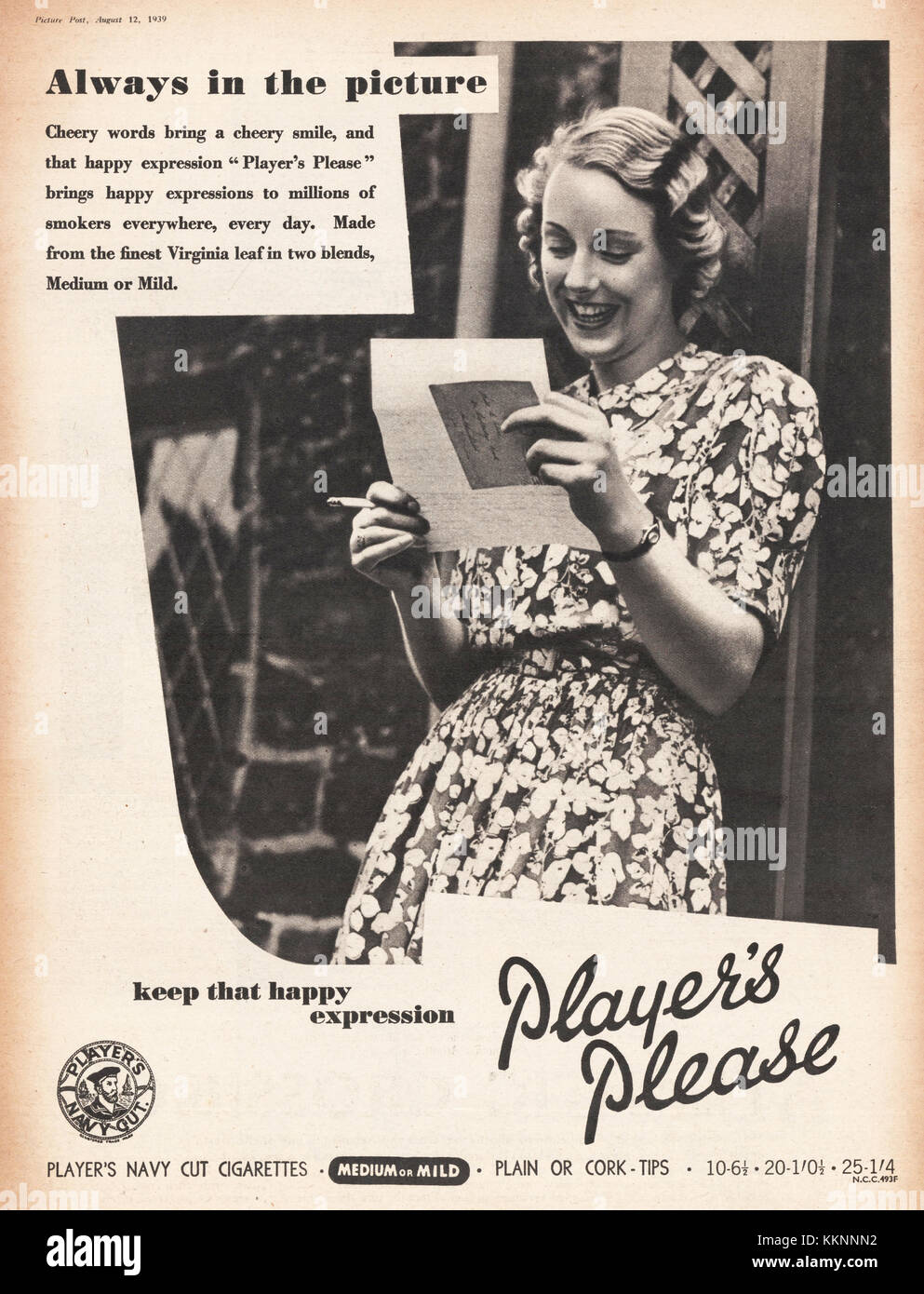 Uk magazine players cigarette ad hi-res stock photography and images ...