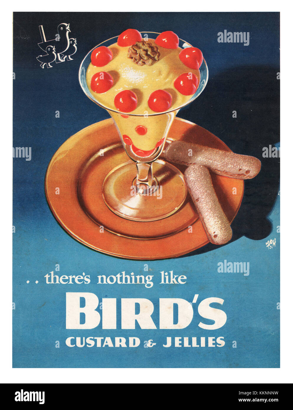 1939 UK Magazine Bird's Custard & Jelly Deluxe Advert Stock Photo - Alamy