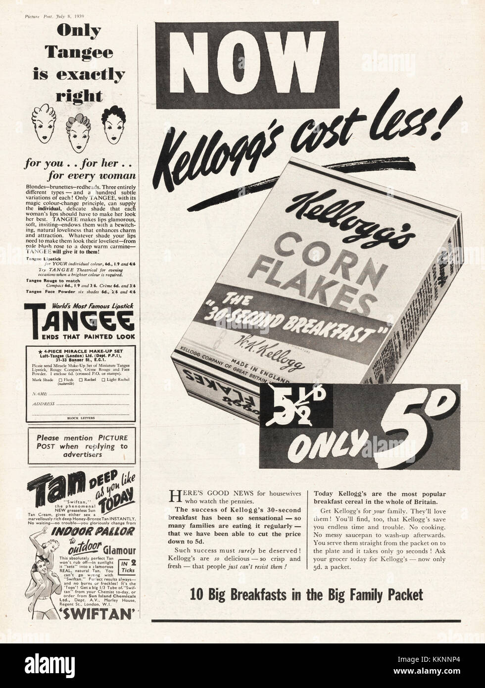 Corn flakes advert hi-res stock photography and images - Alamy