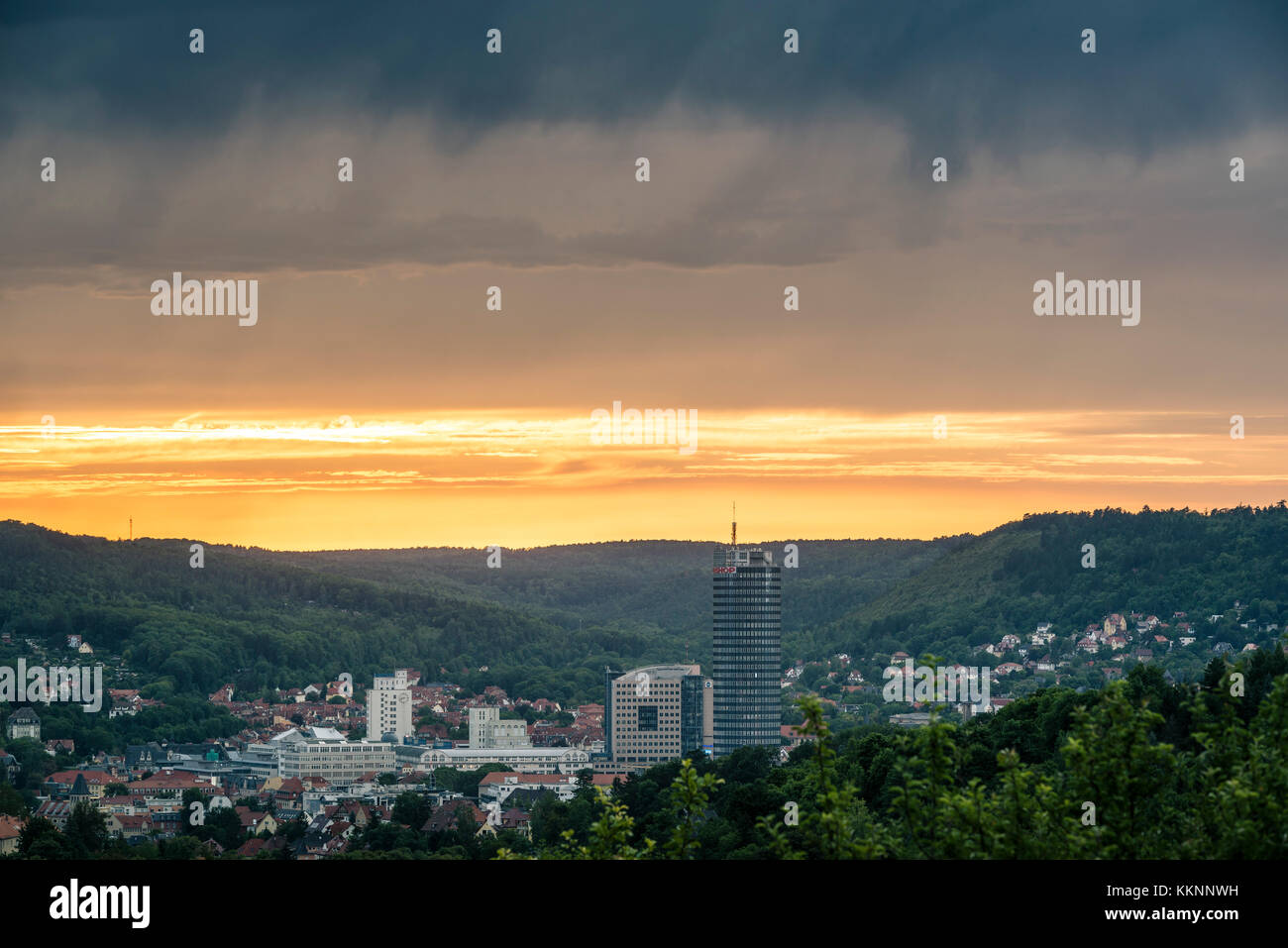 Jena at sunset, Thuringia, Germany Stock Photo - Alamy