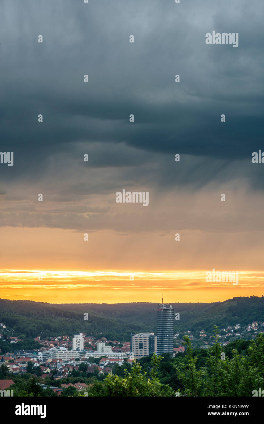 Jena at sunset, Thuringia, Germany Stock Photo - Alamy