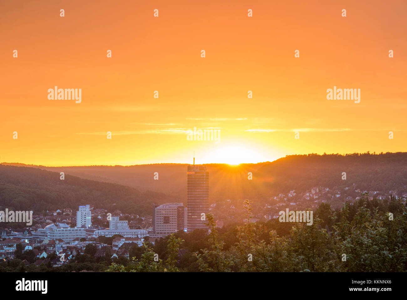 Jena at sunset, Thuringia, Germany Stock Photo - Alamy