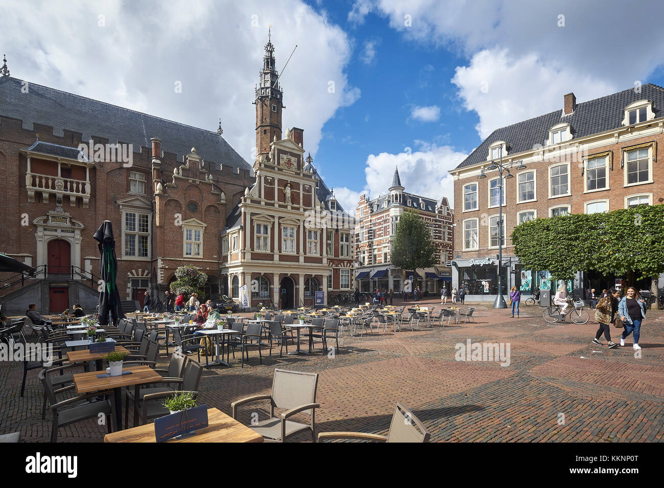 Town Hall at the Grote Markt, Haarlem, North Holland, Netherlands Stock ...