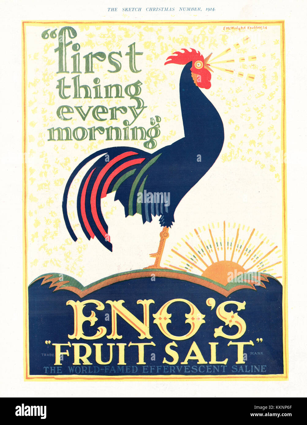 1924 UK Magazine Eno's Fruit Salt Advert Advert Stock Photo - Alamy