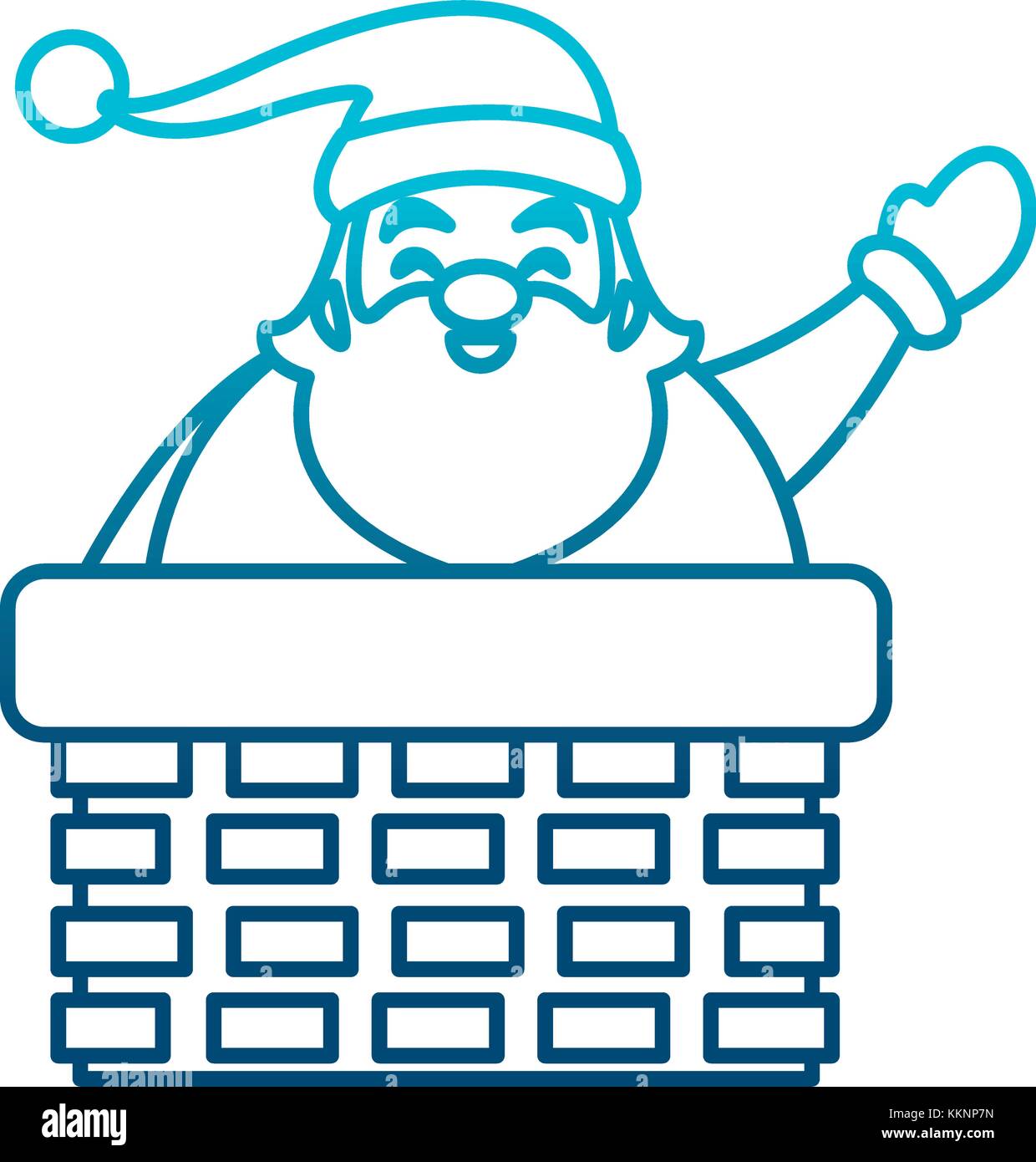 Santa in chimney Stock Vector Image & Art - Alamy