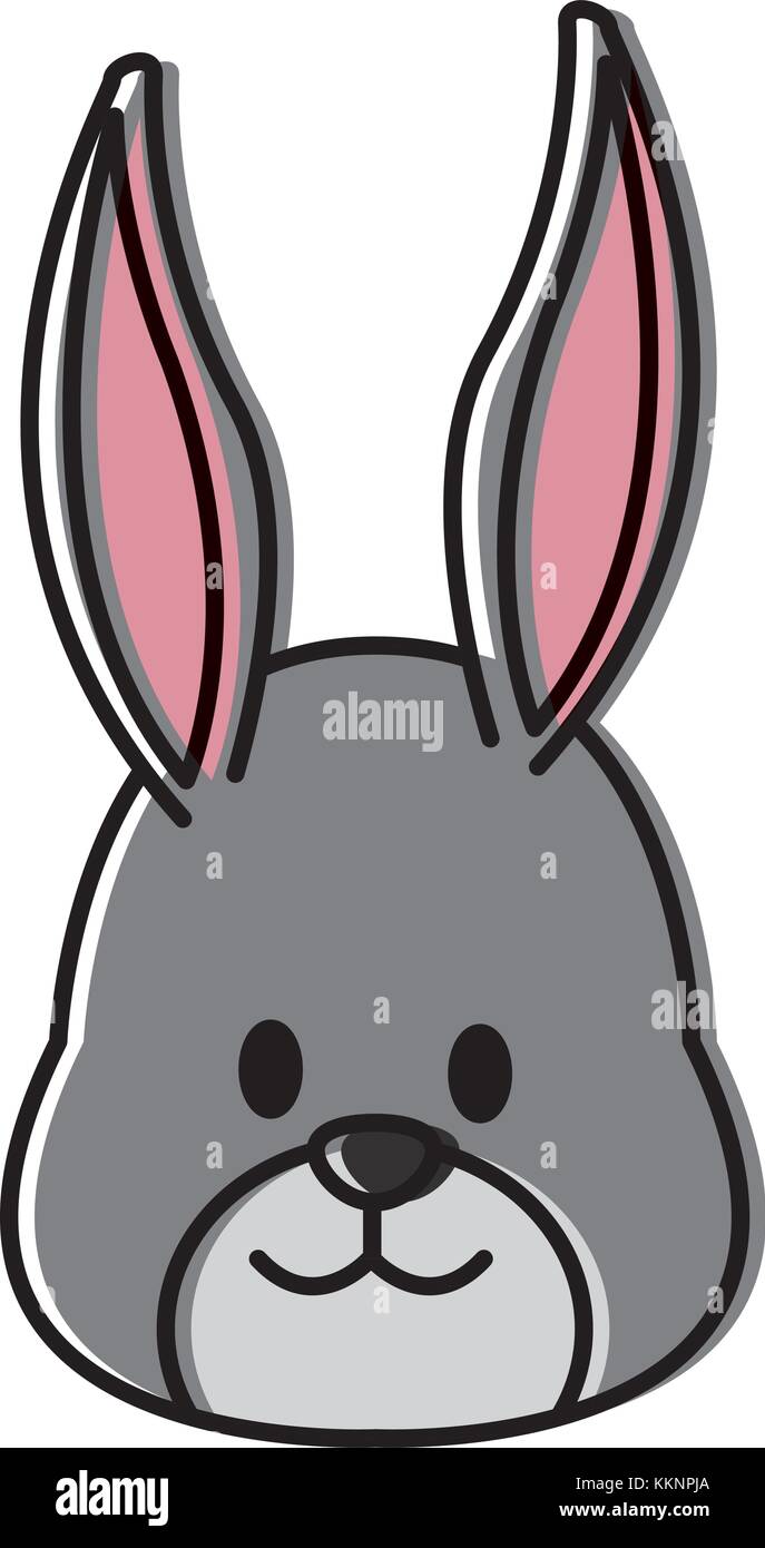 Cute bunny head cartoon Stock Vector Image & Art - Alamy