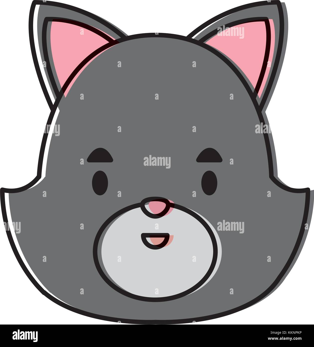 Cute cat head cartoon Stock Vector Image & Art - Alamy