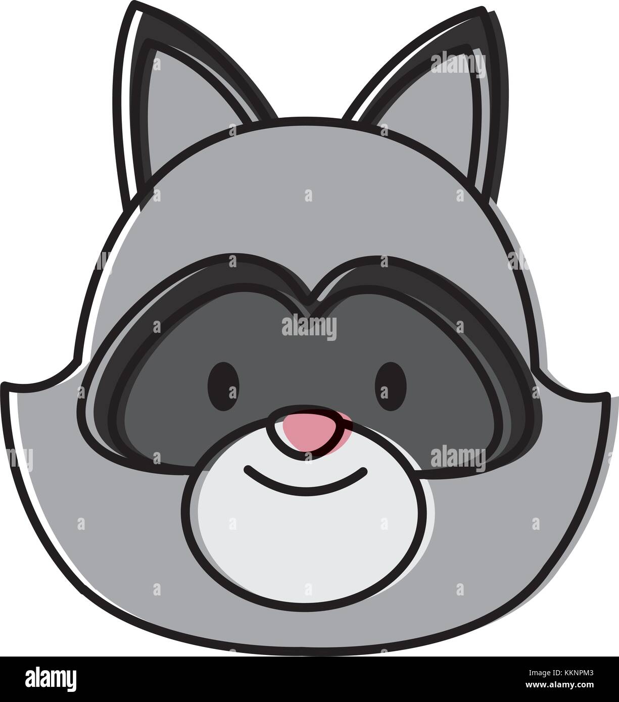 Cute raccoon head cartoon Stock Vector Image & Art - Alamy