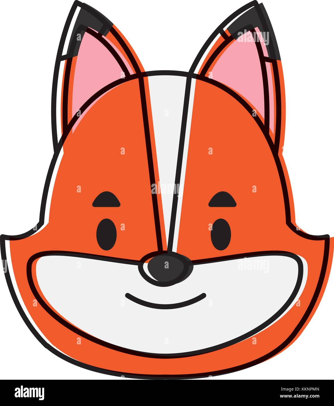 Cute fox head cartoon Stock Vector Image & Art - Alamy