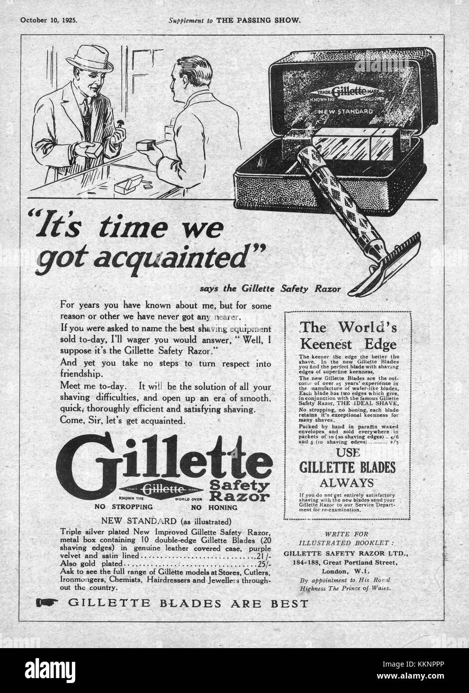 Gillette advert hi-res stock photography and images - Alamy