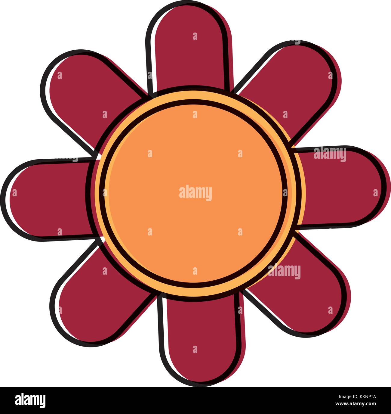 Beautiful flower symbol Stock Vector Image & Art - Alamy