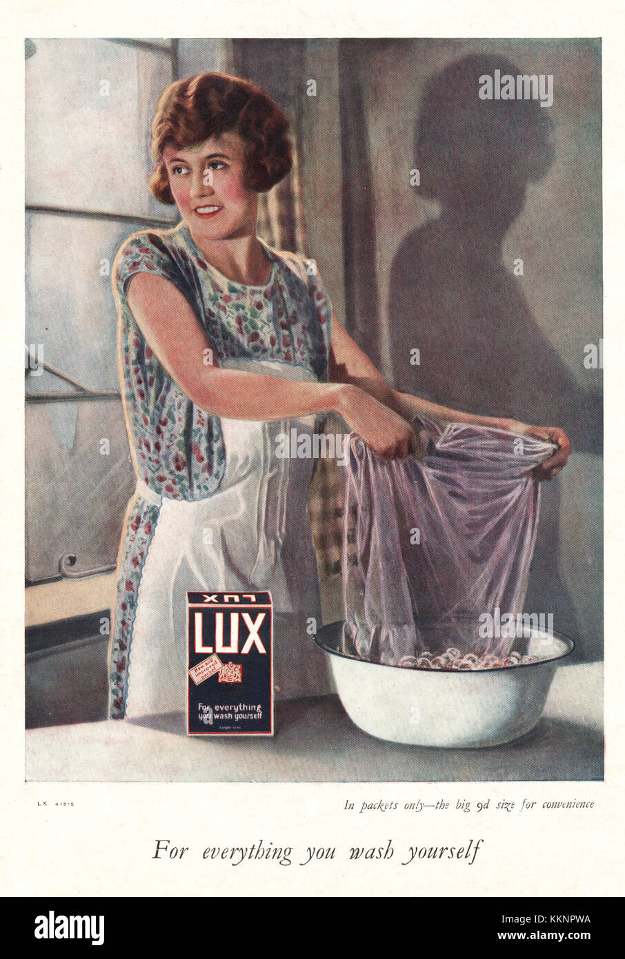 1926 UK Magazine Lux Washing Powder Advert Stock Photo - Alamy