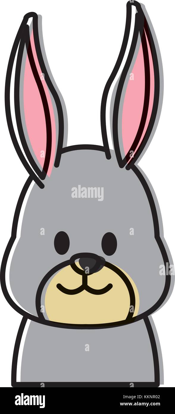Cute bunny head cartoon Stock Vector Image & Art - Alamy