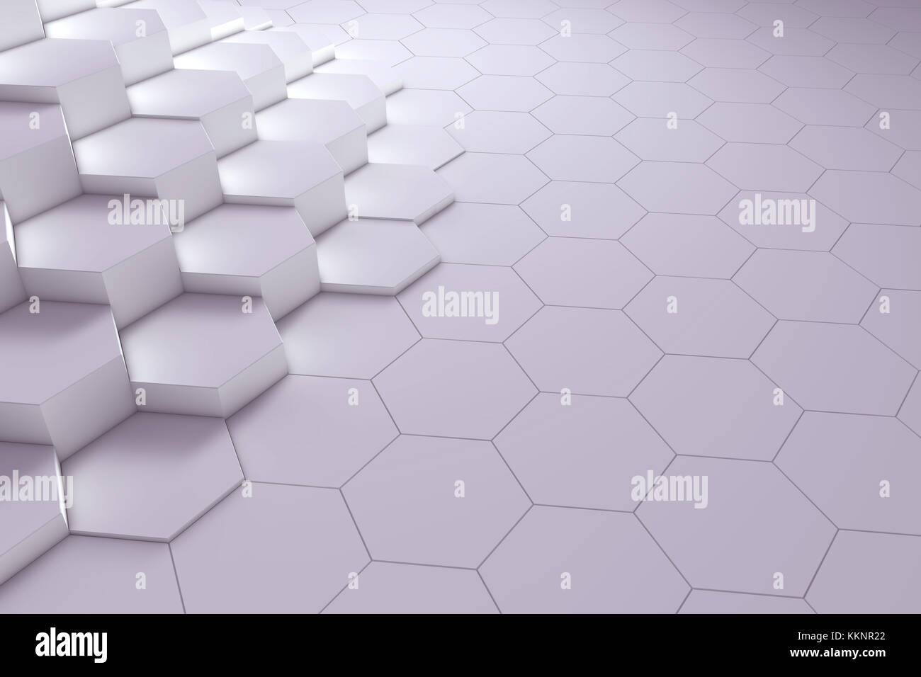 Geometric hexagon pattern background. 3D rendering Stock Photo - Alamy