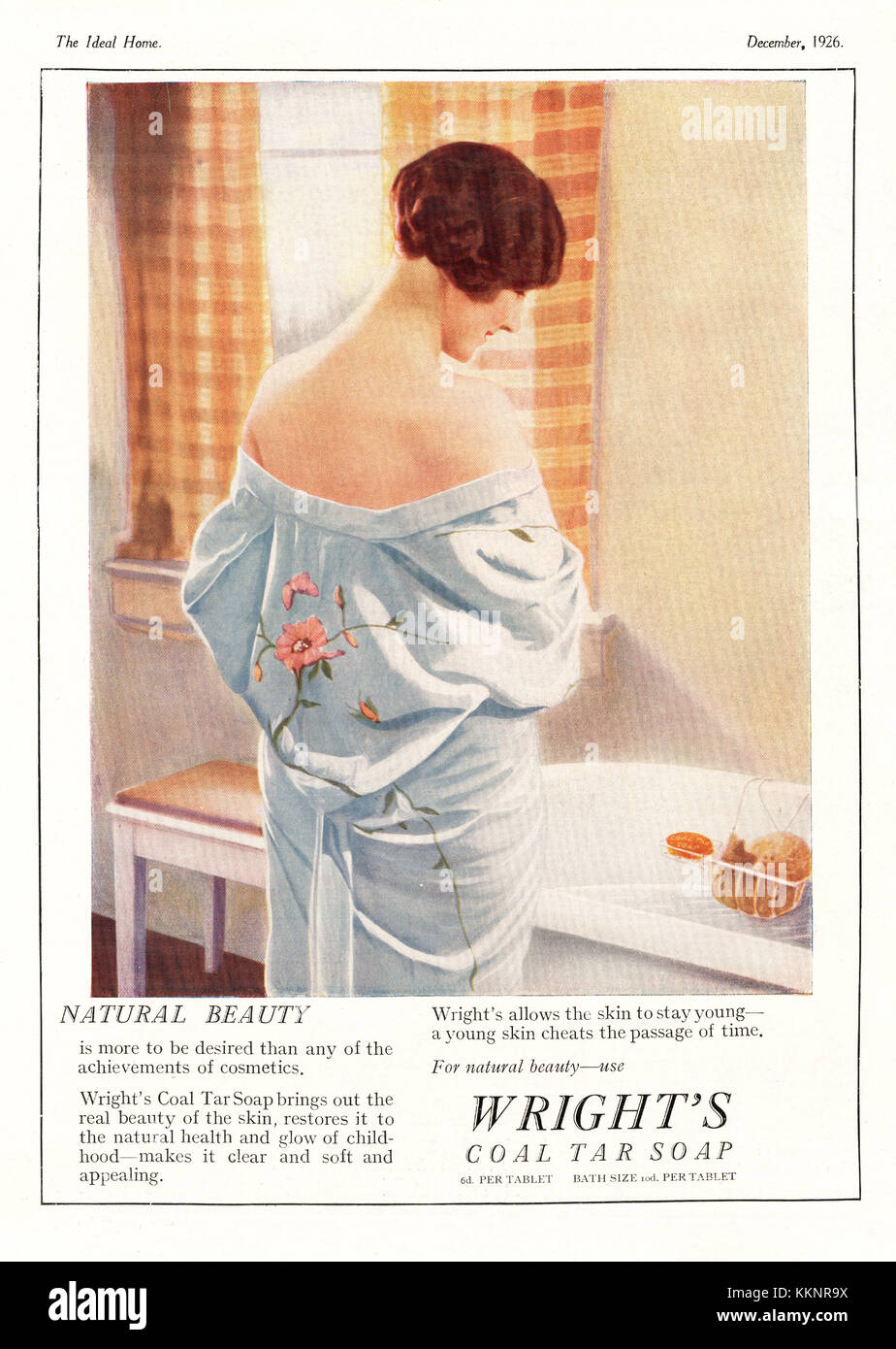 1926 UK Magazine Wright's Coal Tar Soap Advert Stock Photo - Alamy