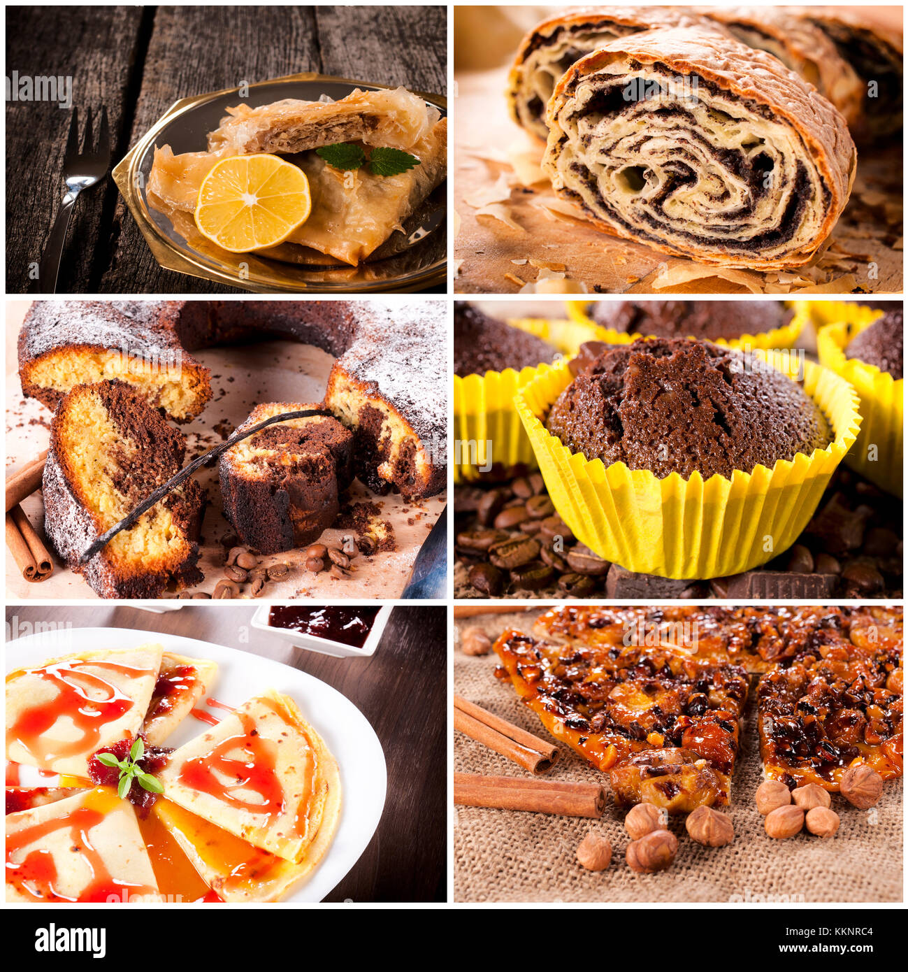 Group of the sweet food Stock Photo - Alamy